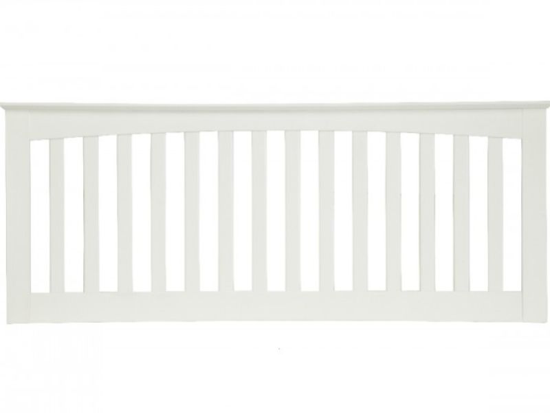 Serene Amelia 4ft6 Double White Wooden Headboard